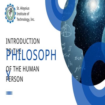 Copy of The Introduction to the Human Philosophy lesson 2 | PPT