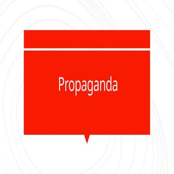Unit Introduction to Propaganda with Examples | PPTX