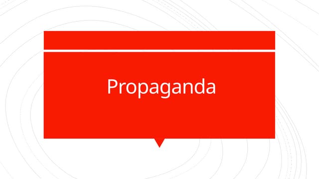 Propaganda Techniques-English 8-Quarter 3 | PPTX
