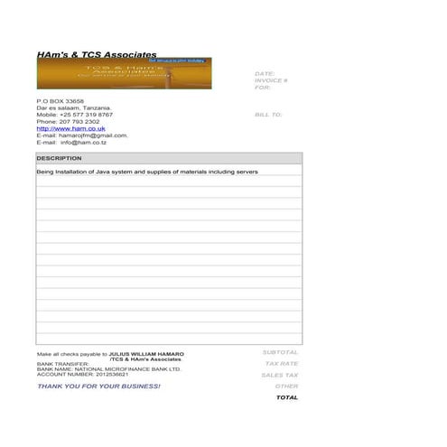 Invoice Tax Calculation | XLS