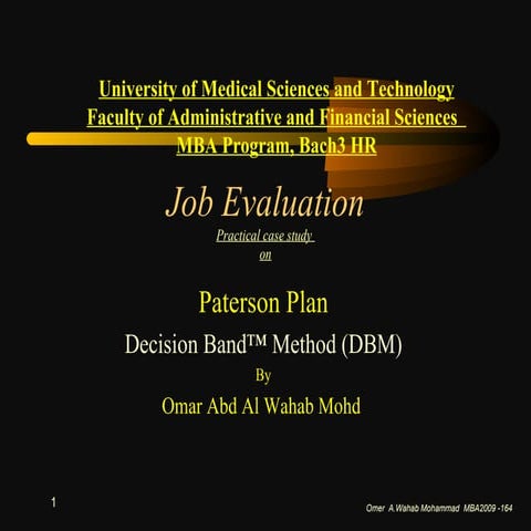 Paterson Framework of Job Evaluation at Workplace | PDF