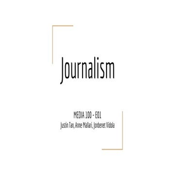 INTRODUCTION TO JOURNALISM AND NEWS WRITING | PPTX