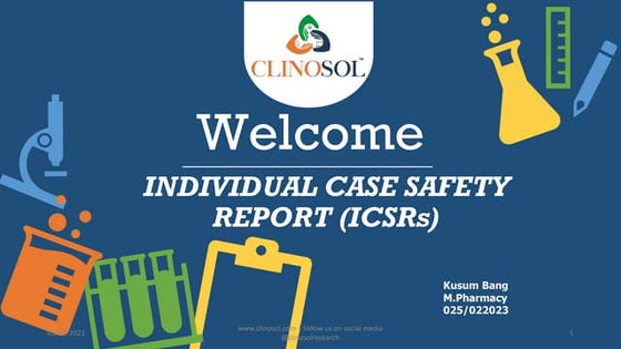 ICSR (individual case safety report) | PPTX
