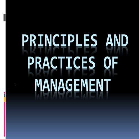 Principles and Practices of Management Sys | PPT