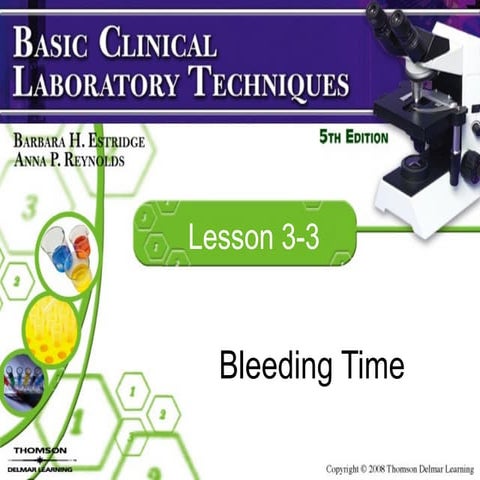 Copy Of Lesson (3) 3 Laboratory Bleedingtime | PPT