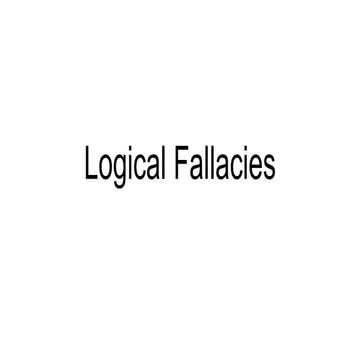 Logical Fallacies Slide Show | PPTX