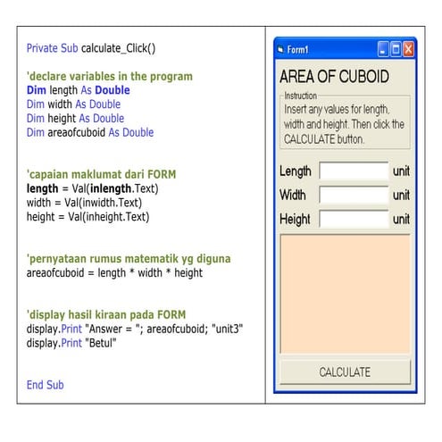 Copy of module private sub calculate | PPT