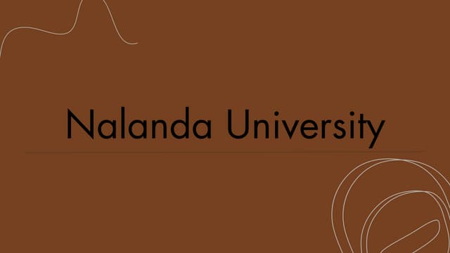 Ancient Educational Institutions: Takshashila, Nalanda and Valabhi | PPTX