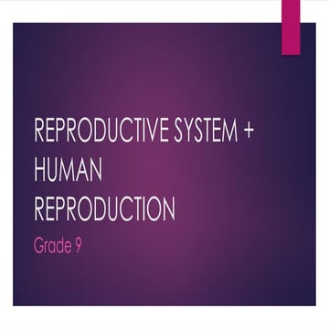 Natural Sciences Grade 9 Human reproduction | PPTX