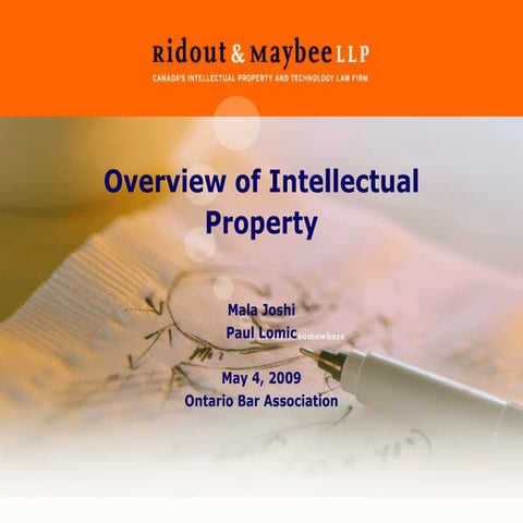 Introduction to Intellectual Property and Patents | PPTX