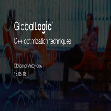 С++ Optimization Techniques | PPT