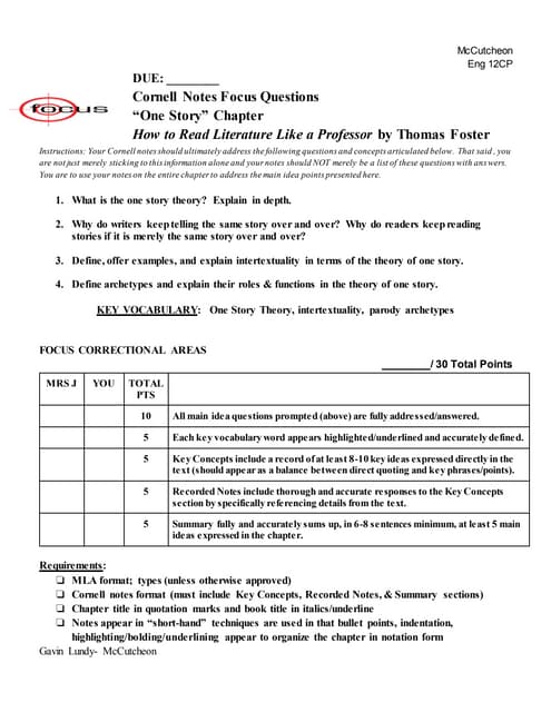 Cornell Notes | PDF