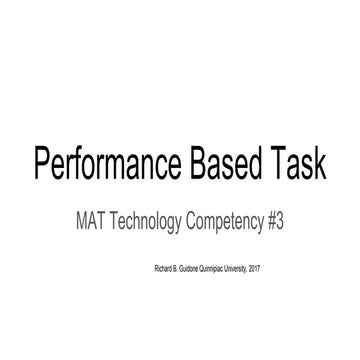 Performance Based Task Module #3 | PPT