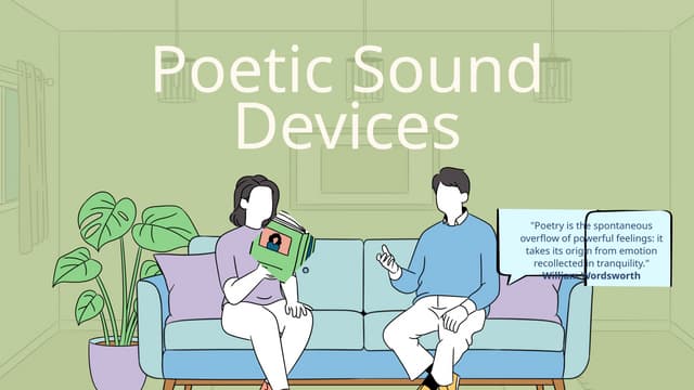 Elements of Poetry: Sound Devices | PPT