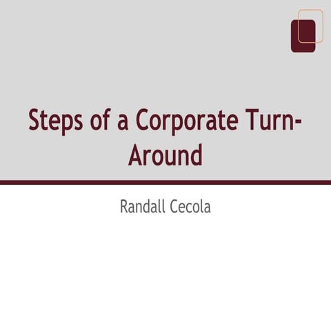 Steps of a Corporate Turn-Around | PDF