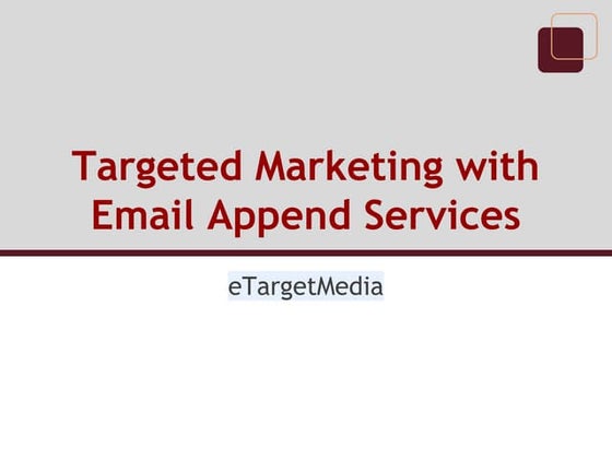 Email and Marketing Automation | PPT