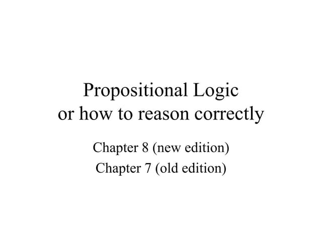 Propositionallogicppt 4678