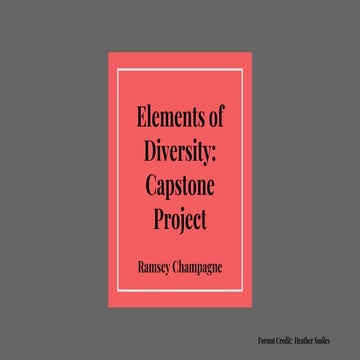 Dimensions of Diversity Capstone Example 1 | PPTX | Homework and Study ...