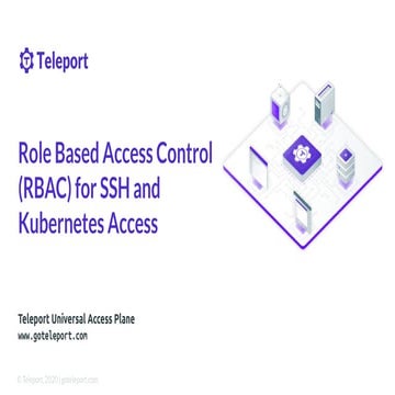 Role Based Access Controls Rbac For Ssh And Kubernetes Access With Teleport Ppt 