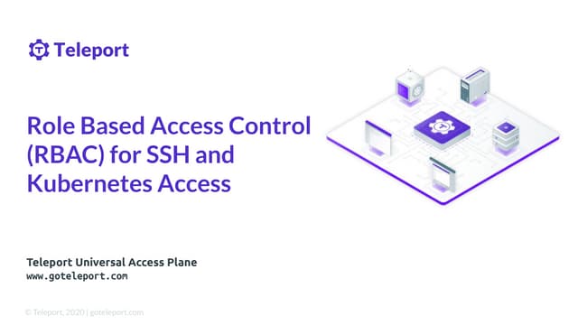 Role Based Access Controls Rbac For Ssh And Kubernetes Access With Teleport Ppt