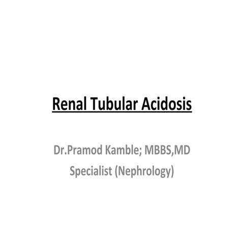 Copy of renal tubular acidosis | PPT