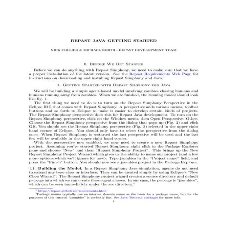 Copy of repast javagettingstarted | PDF