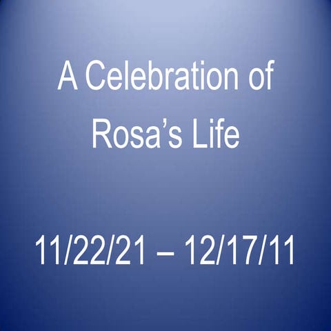 Rosa's Life | PPT