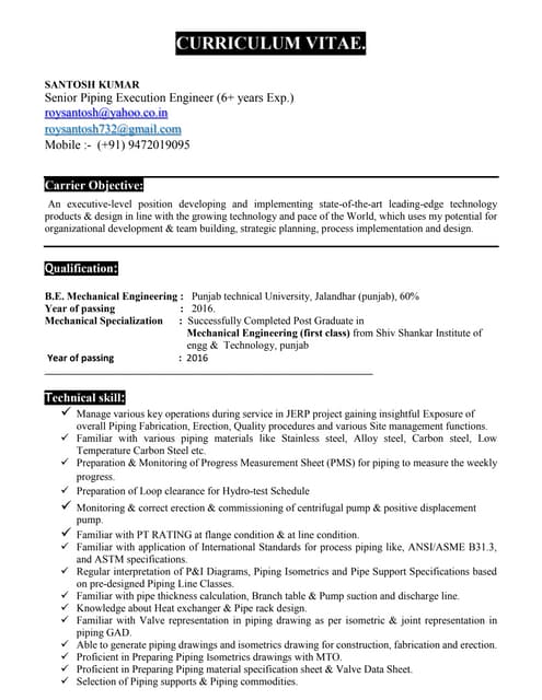 Prashant - CV gulf | PDF