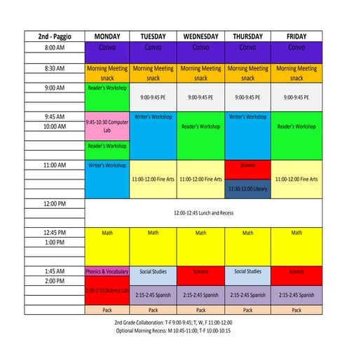 Copy of schedule | PDF | Secondary Education | Education