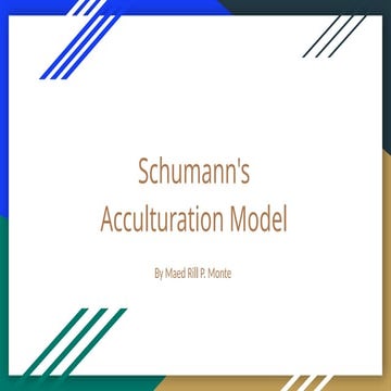 Theories in Second Language Acquisition: Schumann's Acculturation Model.pptx