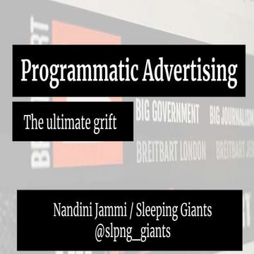 Big Data Berlin 2019 v.16 | Programmatic Ads: The Metrics are Fake. The Grift is Real | Nandini ...