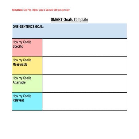 Copy of SMART Goals Template for students | PPT