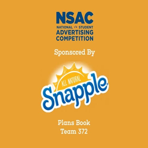NSAC Snapple Plans Book 2016 | PPT