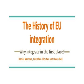 The history of European Integration | PPTX