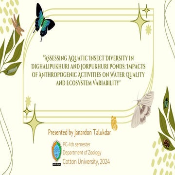 Assessing Aquatic Insect Diversity in Dighalipukhuri and Jorpukhuri ...