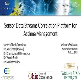 Sensor Data Streams Correlation Platform for Asthma Management | PPT