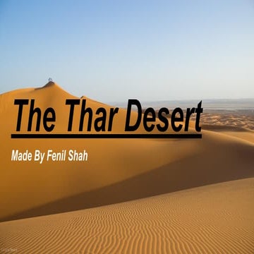 The Thar desert By Fenil shah | PDF