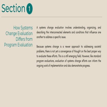 How Systems Change Evaluation Differs From Program Evaluation | PPT