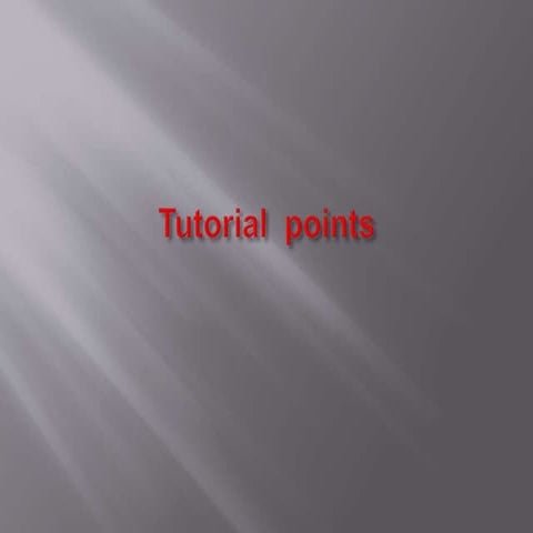 Copy of tutorial points | PPT