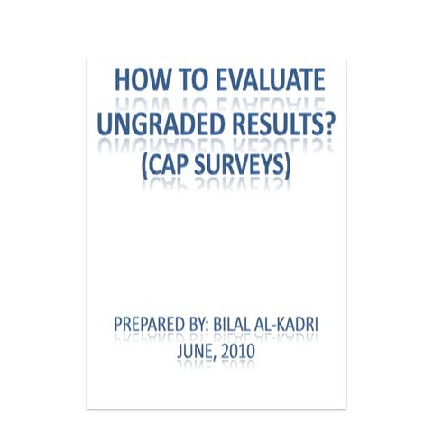 Ungraded Results in CAP Surveys | PPTX