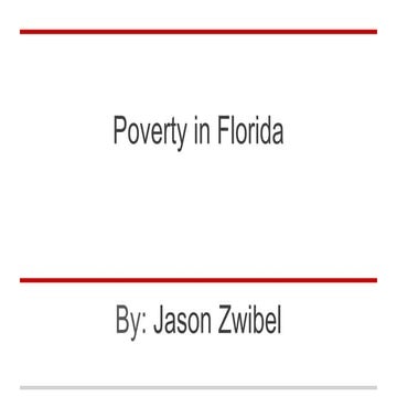 Poverty in Florida | PPTX