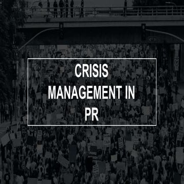 Crisis Management & PR (Case Study P&G) | PPTX