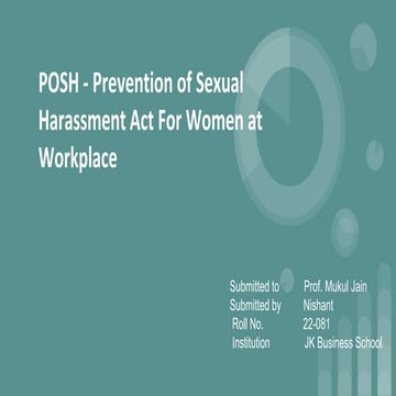 POSH (Prevention of Sexual Harassment) Training – Awareness and ...