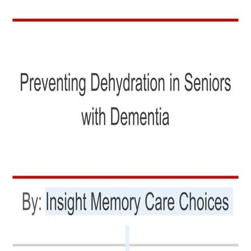 Hydration and Senior Health | PPTX