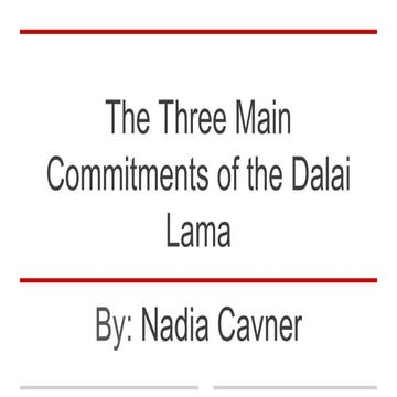 The Three Main Commitments of the Dalai Lama | PPTX