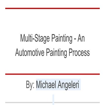 Multi-Stage Painting - An Automotive Painting Process | PPTX