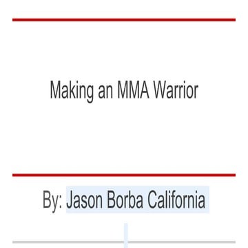 Jason Borba, Head of mma at Unbreakable performance