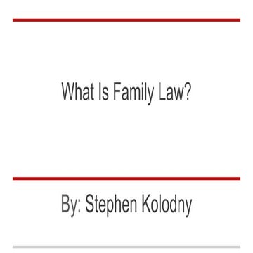 Family Law Basics | PPTX