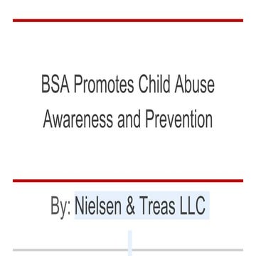 BSA Promotes Child Abuse Awareness and Prevention | PPT | Free Download