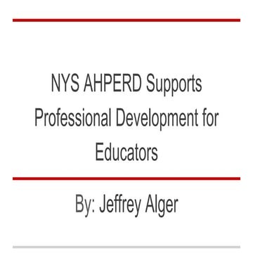 NYS AHPERD Membership and its Benefits | PPTX